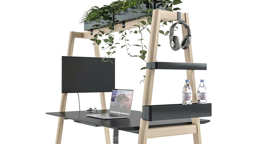 Narbutas Nova Wood Meeting Table with Wooden Frame and Legs